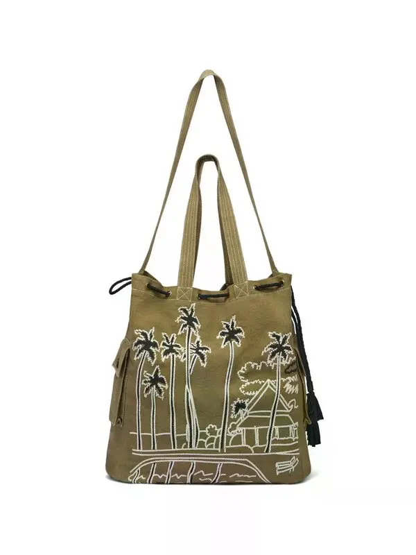 BAZISZT Graphic-print Tote Bag - Green