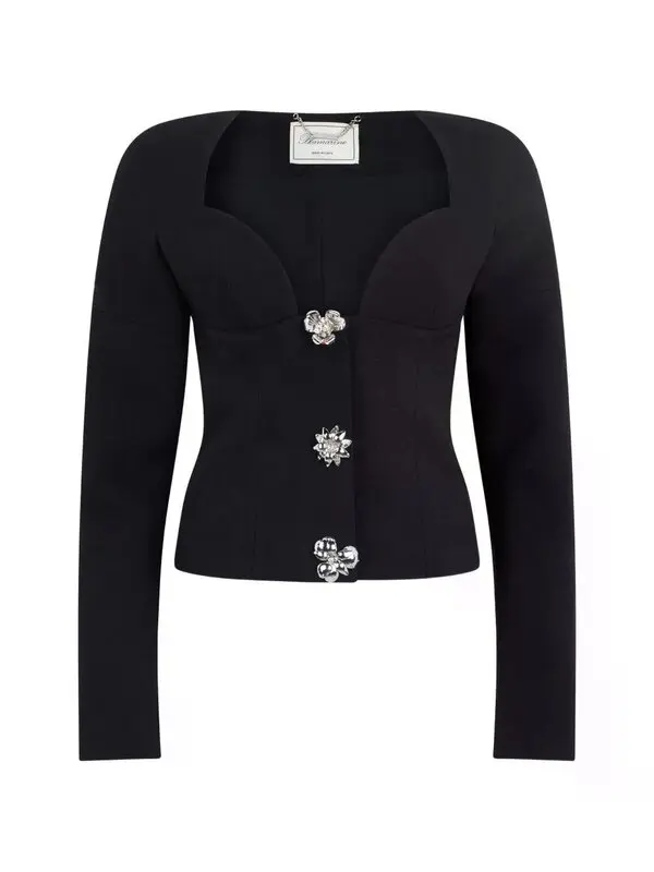 Blumarine Embellished-buttons Jacket - Black