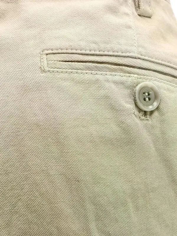 Aspesi Linen Gabardine Shorts - Neutrals