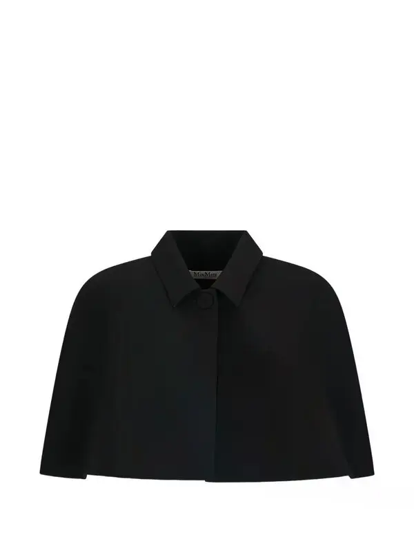 Max Mara Buttoned Cape - Black