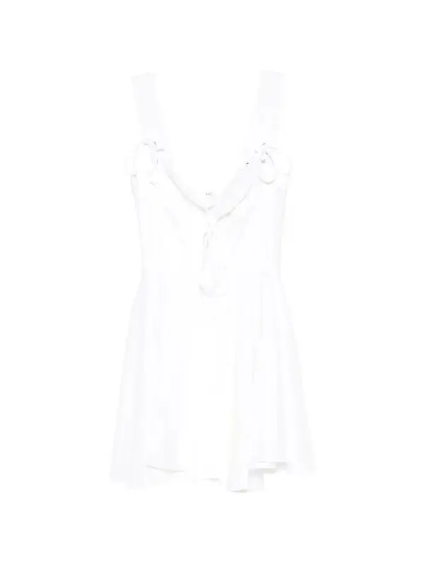LES FILLES D'EVA Sleeveless Mini Dress With Tie-straps - White