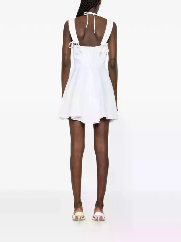 LES FILLES D'EVA Sleeveless Mini Dress With Tie-straps - White