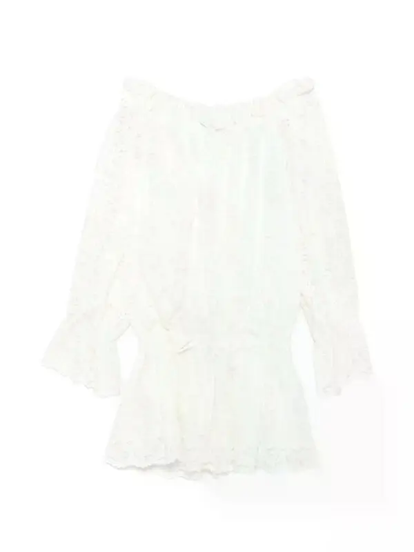 LES FILLES D'EVA Floral-lace Mini Dress - White