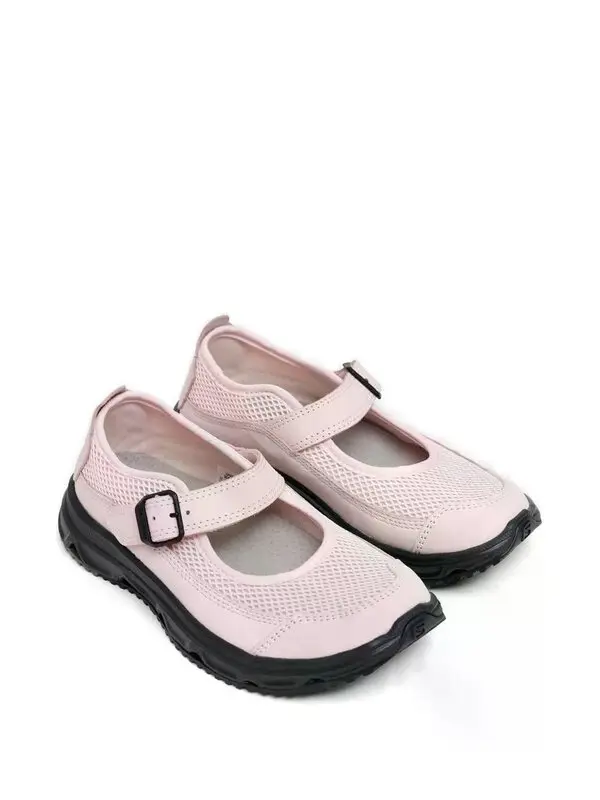 SALOMON Mesh Ballet Flats With Buckle Detail And Lug Sole - Pink
