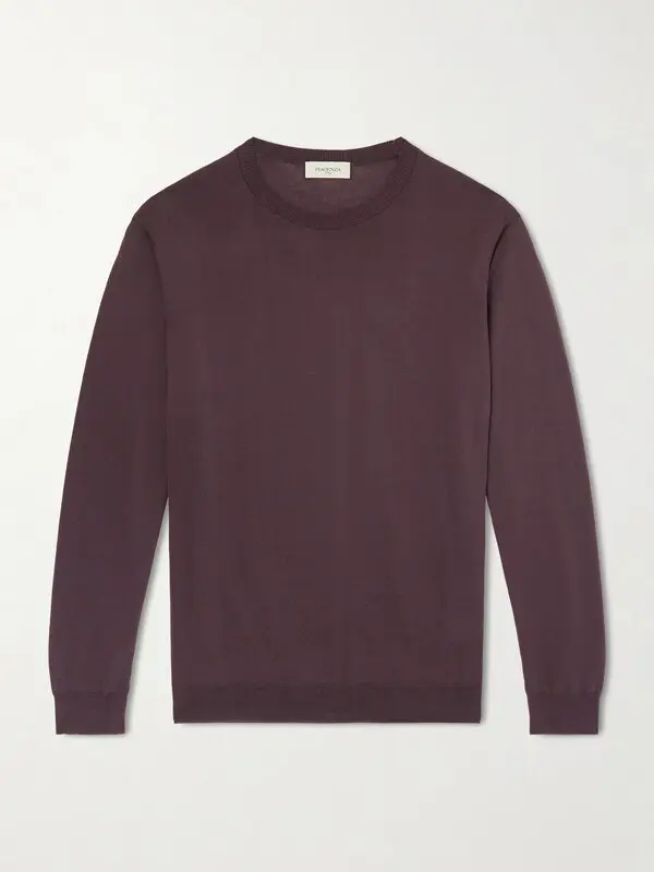 PIACENZA CASHMERE 1733 Cotton Sweater - Brown