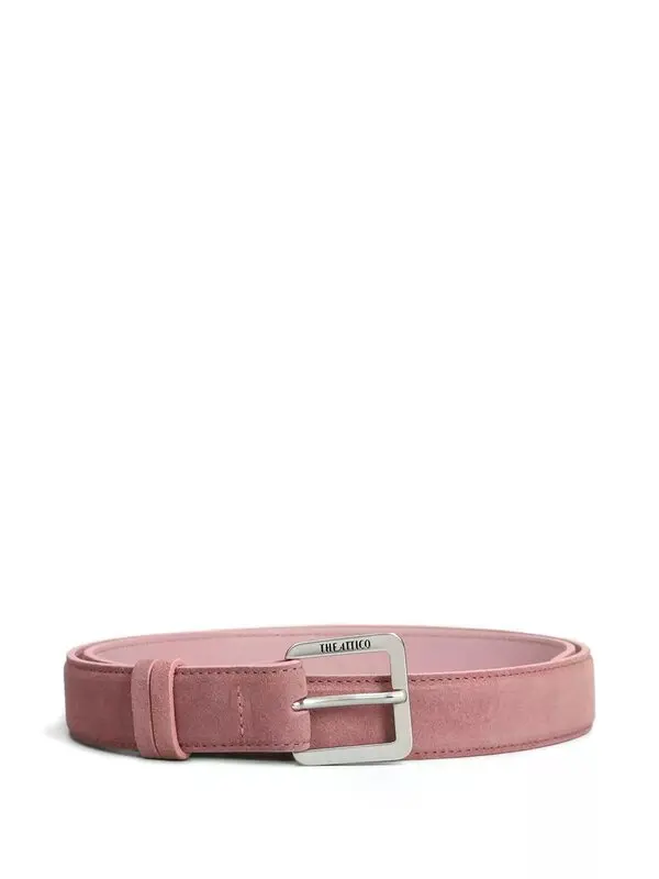 Attico Metal Buckle Suede Belt - Pink