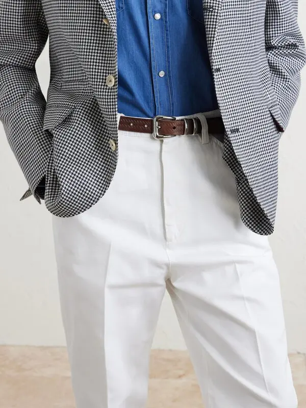 Brunello Cucinelli 2cm Croc-effect Leather Belt