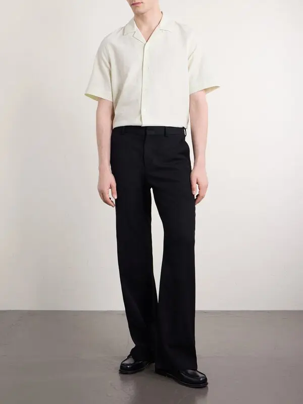 Paul Smith Camp-collar Striped Cotton-seersucker Shirt