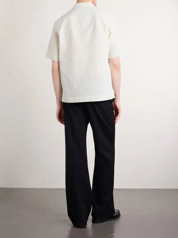 Paul Smith Camp-collar Striped Cotton-seersucker Shirt