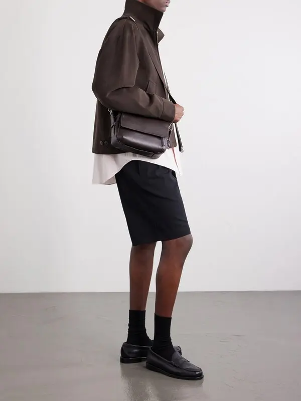 Nn07 Port' Small Leather Messenger Bag
