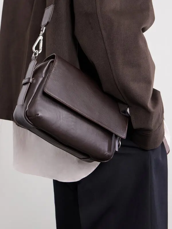 Nn07 Port' Small Leather Messenger Bag