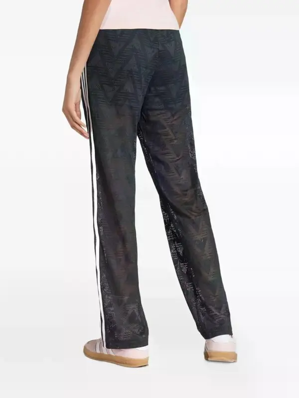 Adidas Stripe Patterned Track Pants - Black
