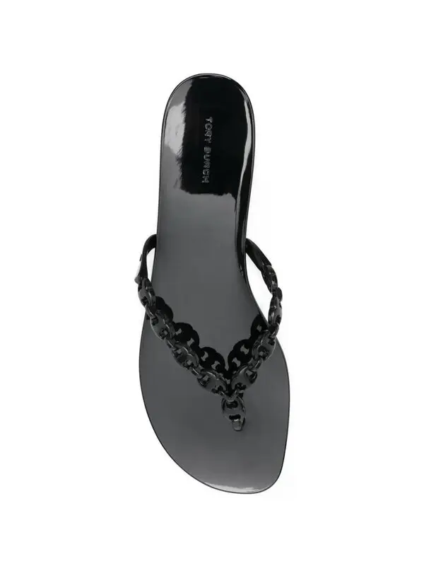 Tory Burch Gemini Chain-link Flip-flops - Black