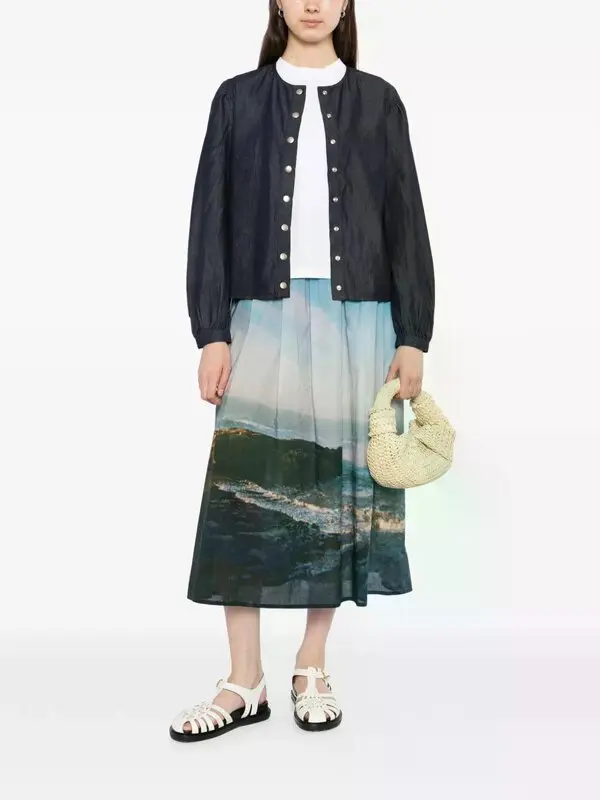 AGNES B. Denim Caraco Jacket