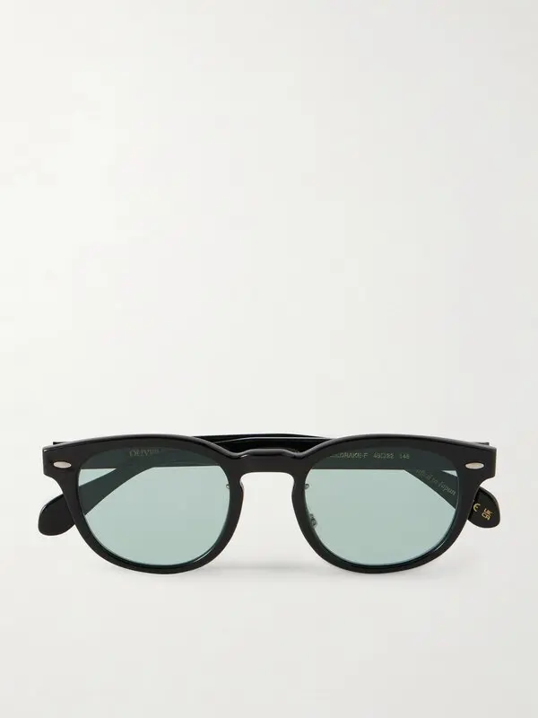 Oliver Spencer Round-frame Acetate Sunglasses - Black