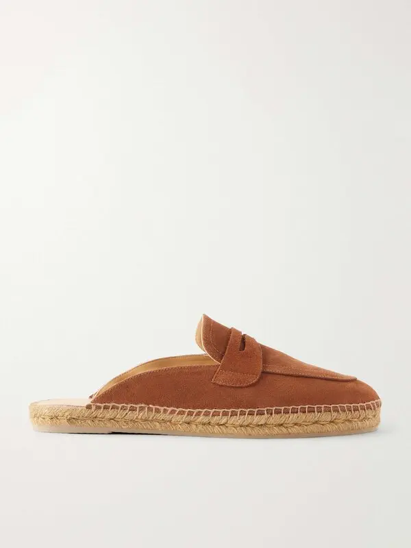 CastaÑer Nando Suede Backless Espadrilles - Brown