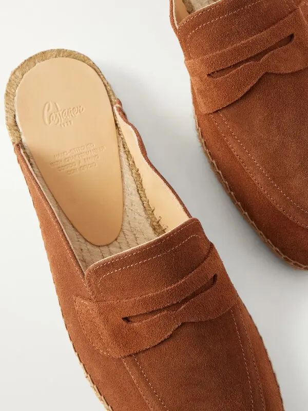 CastaÑer Nando Suede Backless Espadrilles - Brown
