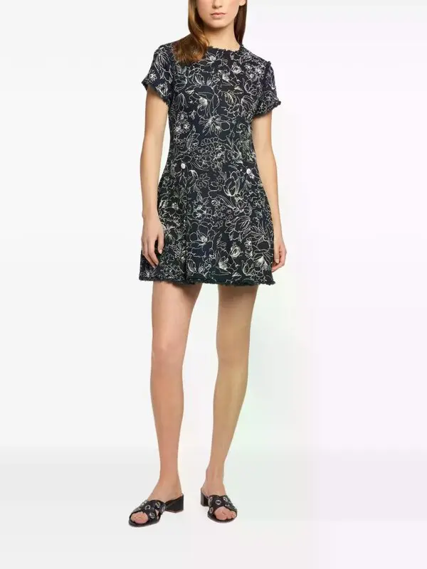 Cinq À Sept Nova Floral Mini Dress - Blue