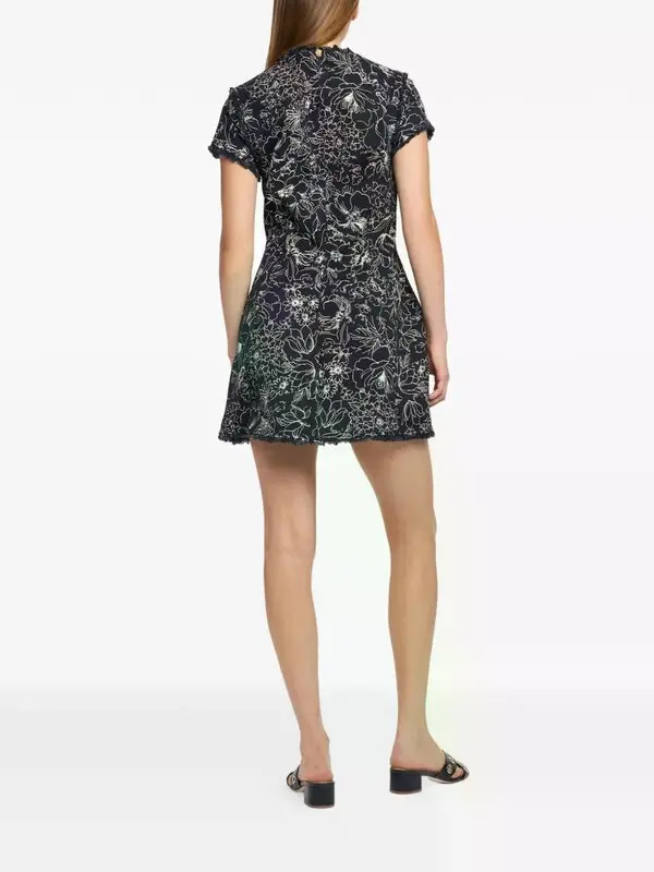 Cinq À Sept Nova Floral Mini Dress - Blue