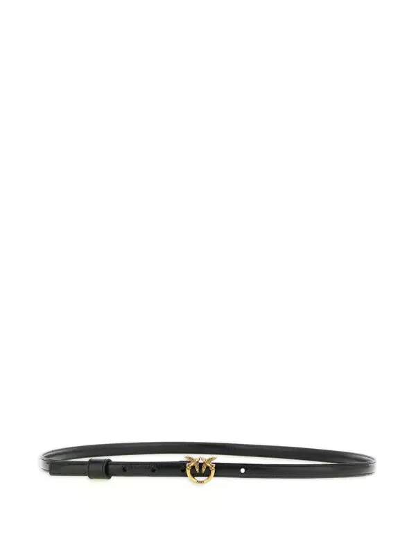 Pinko Love Birds Leather Belt - Black