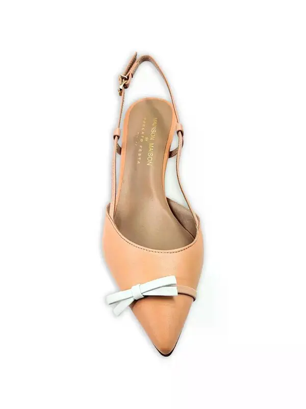 MADISON MAISON Alessia Leather Slingback Pumps - Pink