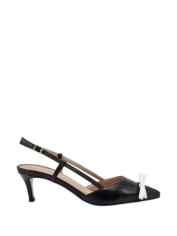 MADISON.MAISON Alessia Leather Slingback Pumps - Black