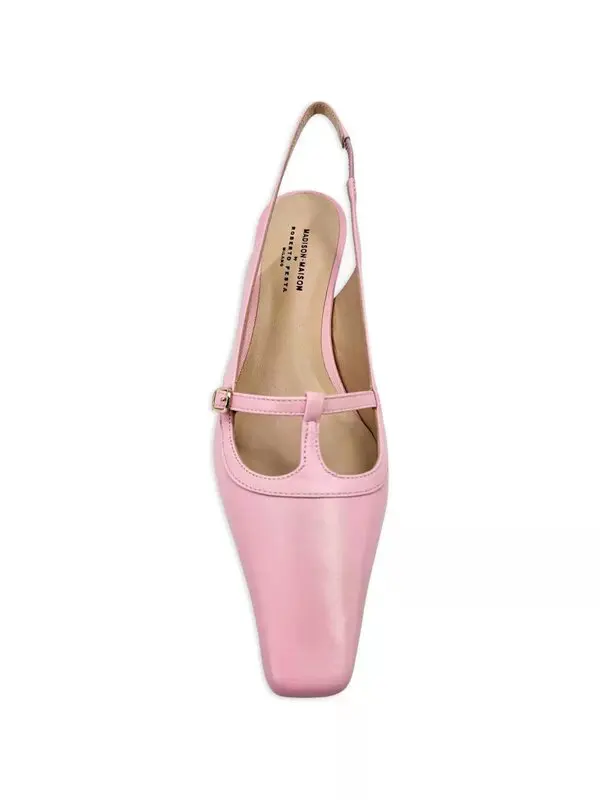 MADISON MAISON Penny Buckle-strap Slingback Pumps - Pink