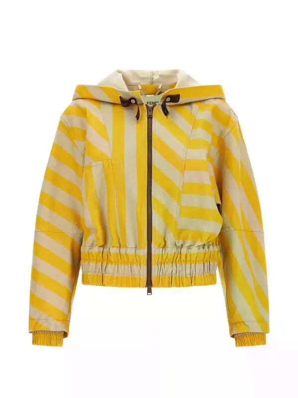 Fendi Pequin Striped Jacket - Yellow