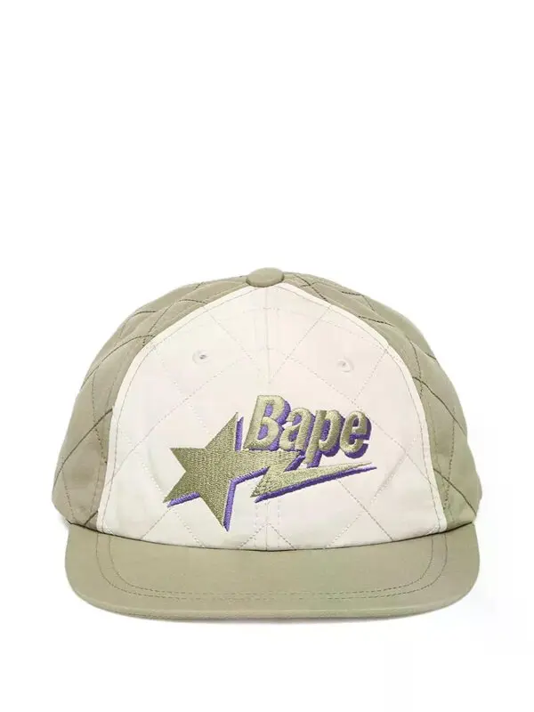 A BATHING APE Quilted Cotton Cap - Green