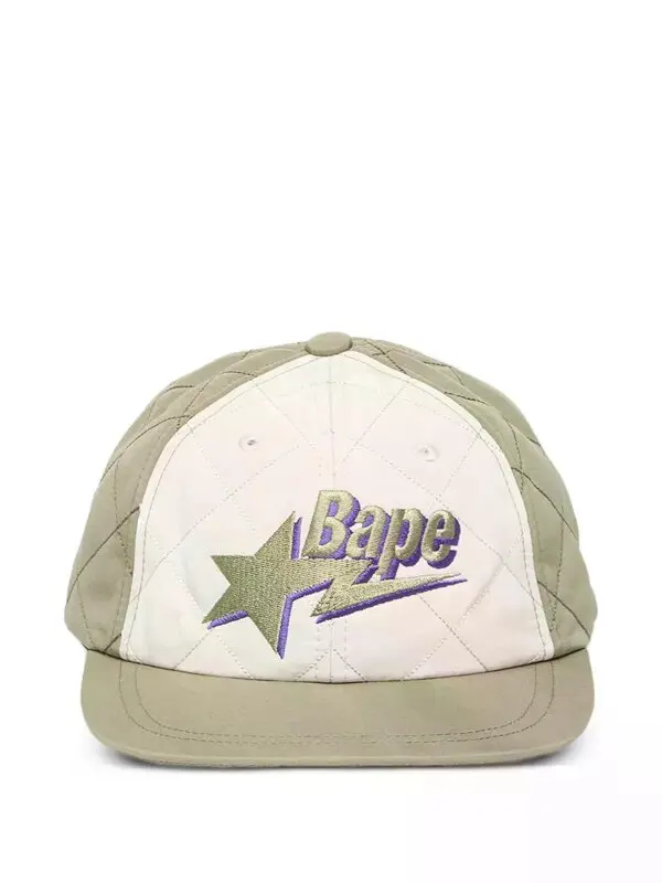 A BATHING APE Quilted Cotton Cap - Green