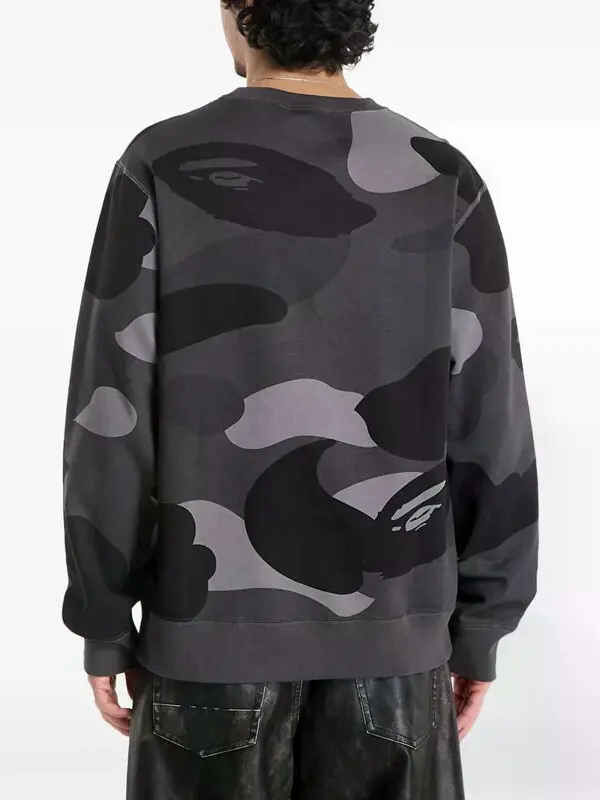 A BATHING APE Ape Head Camouflage Sweatshirt - Grey