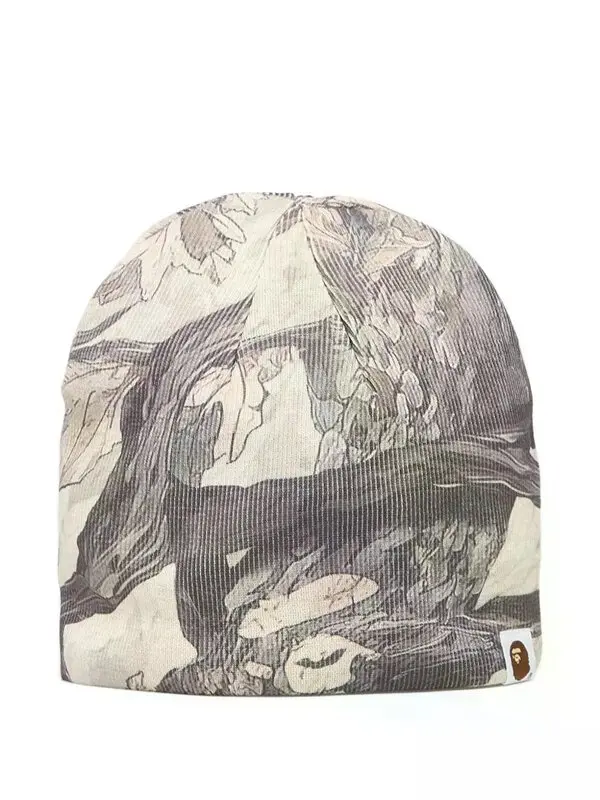 A BATHING APE Camo-print Beanie - Grey