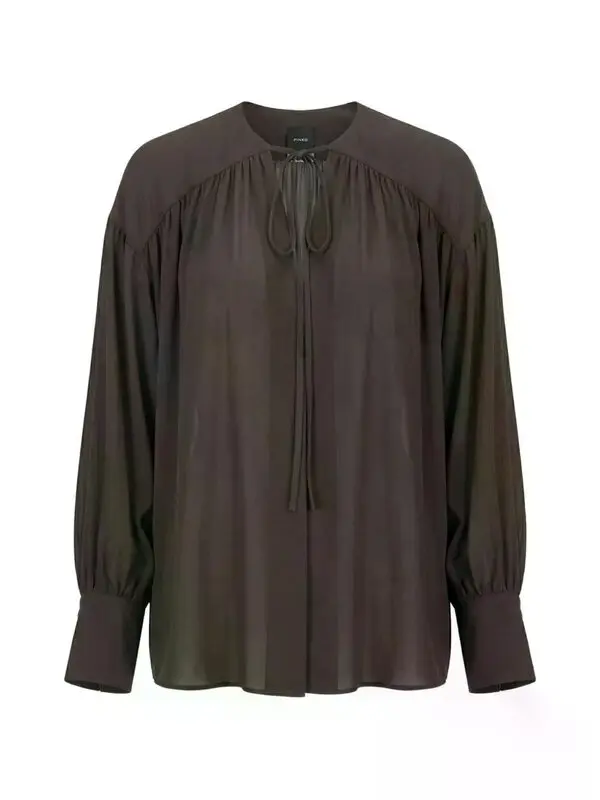 Pinko Tie-detail Blouse - Brown
