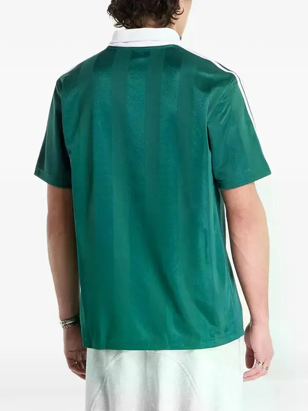 Adidas Archive Collar T-shirt With Stripes - Green
