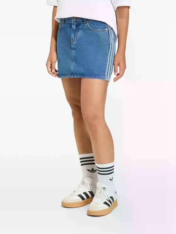Adidas 3-stripes Denim Skirt - Blue