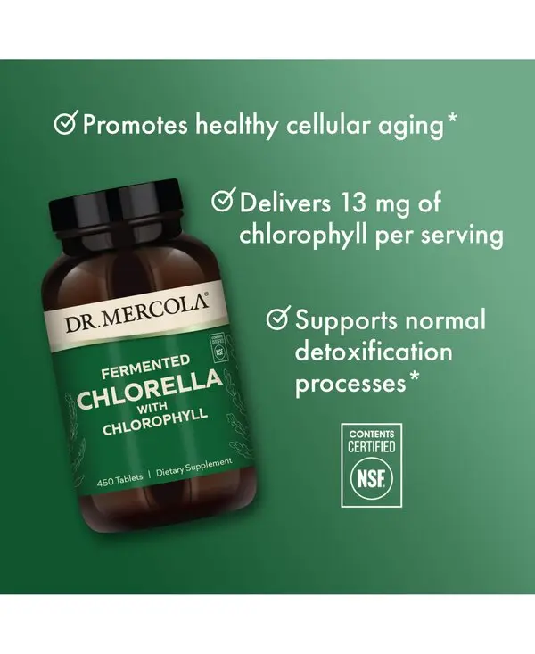 DR. MERCOLA Fermented Chlorella With Chlorophyll - No Color