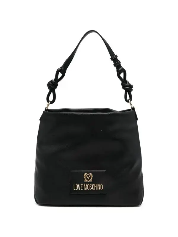 Moschino Logo-plaque Shoulder Bag - Black