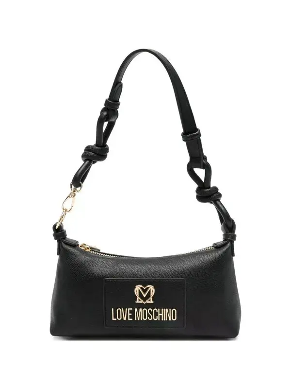 Moschino Logo-plaque Shoulder Bag - Black
