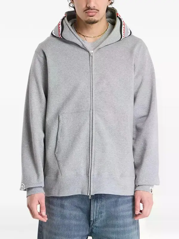 A BATHING APE Shark Zip Hoodie - Grey