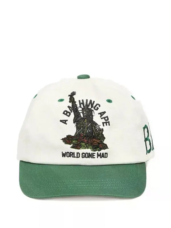 A BATHING APE Graphic Cotton Cap - Green