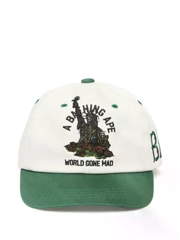 A BATHING APE Embroidered Baseball Cap - Neutrals