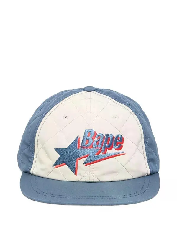 A BATHING APE Sta Logo Quilting Baseball Cap - Blue