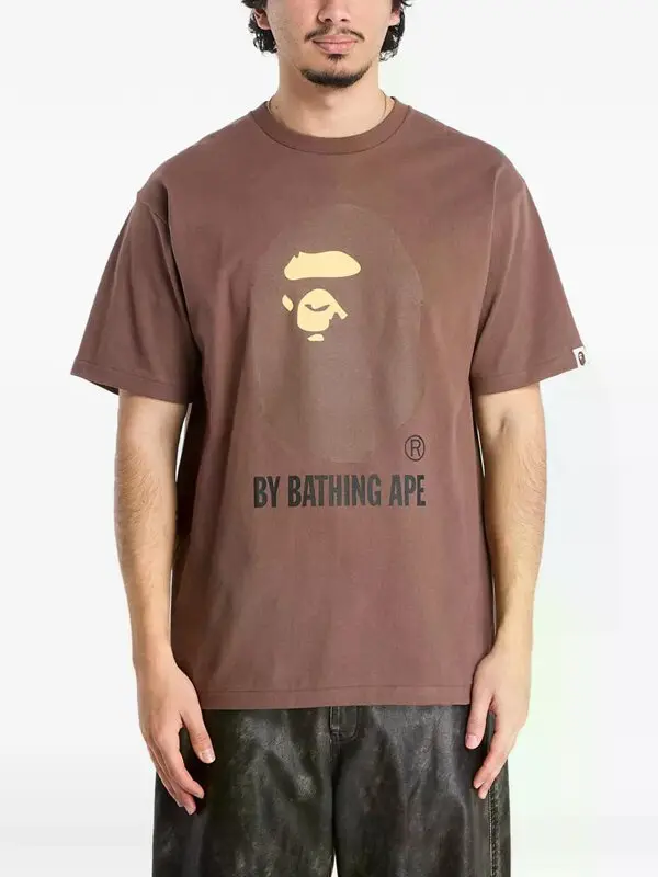 A BATHING APE Logo T-shirt - Brown