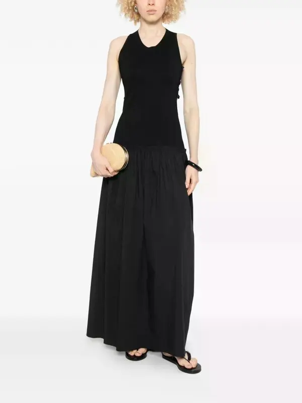 Liu Jo Ribbed-knit Cut-out Maxi Dress - Black