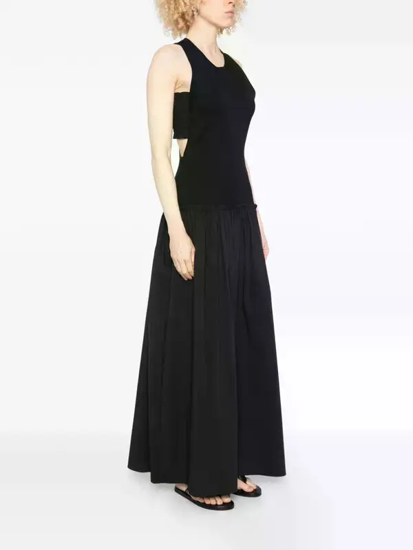 Liu Jo Ribbed-knit Cut-out Maxi Dress - Black