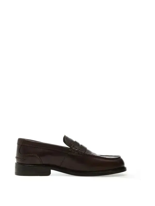 Clarks Craft James Lo Croc-embossed Loafers - Brown