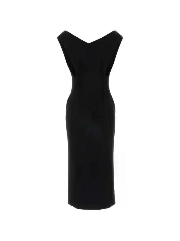 JIL SANDER V-neck Midi Dress