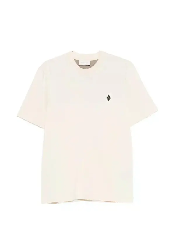 YES LONDON Logo-detail T-shirt - Neutrals