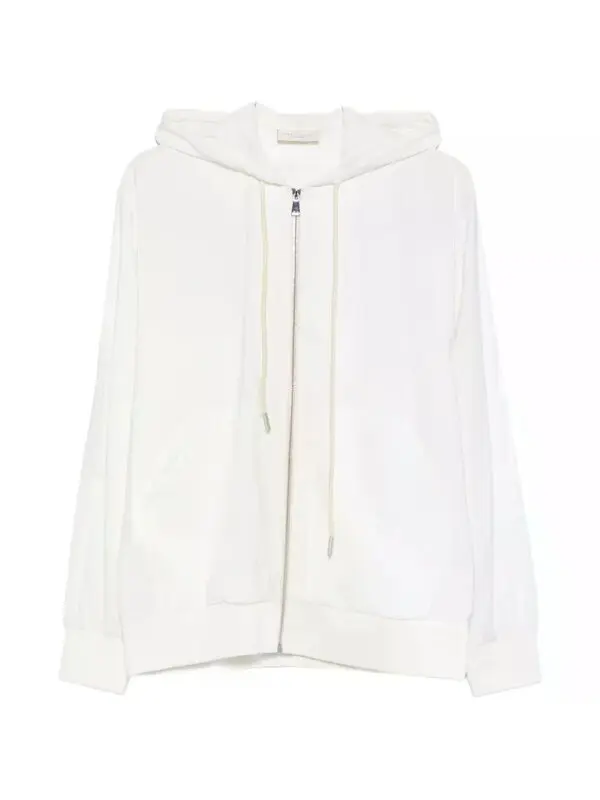 YES LONDON Zip-fastening Hoodie - White