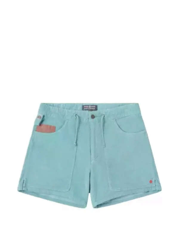 AMUNDSEN Appliqué Corduroy Shorts - Blue